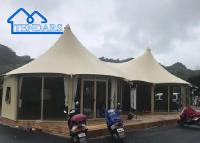China Custom Aluminum Alloy Frame PVC Waterproof Pagoda Tent 15-20 Year Frame Life 5-6 Year Fabric Life for sale