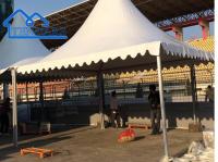 China Custom White UV Resistant Aluminum Frame PVC Pagoda Tent 3x3m to 10x10m with 80km/hr Wind Resistance for sale