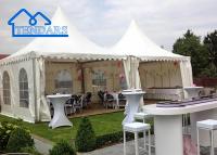 China Outdoor White Roof Pagoda Marquee Tent 3m-10m Clear Span with 81km/h Wind Resistance and 75kg/sqm Snow Load Capacity for sale