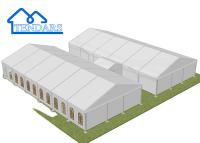 China Hard Pressed Aluminum Party Marquee Tent Double Layer Roof Full Sidewall Canopy 18 Degree Pitch for sale
