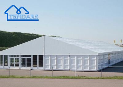China Customized White Party Marquee Tent Aluminum Frame PVC Fabric 100km/h Wind Load for sale