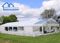 China Clear Span Party Marquee Tent 100km Wind Load Fire Retardant PVC Aluminum Alloy Frame for sale