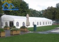 China Aluminum Frame Party Marquee Tent 850gsm PVC Fabric Full Sidewall Canopy Structure for sale