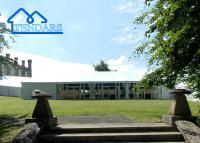 China White Aluminum Party Marquee Tent Fire Retardant DIN4 850gsm PVC Canopy Structure for sale