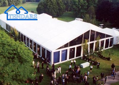 China White Aluminum Party Marquee Tent Fire Retardant DIN4 850gsm PVC Canopy Structure for sale