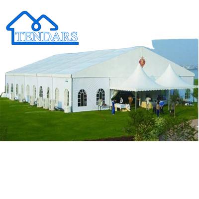 China Reinforced Alloy Frame Party Marquee Tent 5m Bay Distance Fire Retardant PVC Canopy for Events for sale