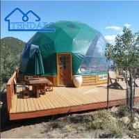 China Transparent Geodesic Dome Tent with Steel Frame - 15-20 Year Lifespan, 100 km/hr Wind Resistance, Customizable Diameter for sale