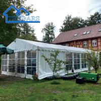 China White Party Marquee Tent 850gsm PVC Aluminum Alloy 6061 Frame for Weddings for sale