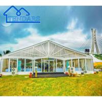 China Customized Outdoor Large Marquee Tents for 100-500 People with DIN4102 Certification and Hot-Dip Galvanized Steel Frame for sale