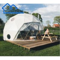 China Four Season Glamping Hotel Tent 6m-20m Diameter UV Water Resistant with Steel Frame and Fire Retardant Cover for sale