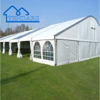 China Large Clear Span Marquee Tent with Glass Walls - 60m Span Aluminum Frame, 850gsm PVC Roof Cover for Events for sale