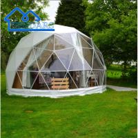 China Geodesic Glamping Dome Tent 3-60m Diameter with 850g/sqm PVC Roof & 8+ Year Lifespan for sale