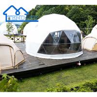 China Four Season Glamping Hotel Tent 6m-20m Diameter UV Water Resistant with Steel Frame and Fire Retardant Cover for sale