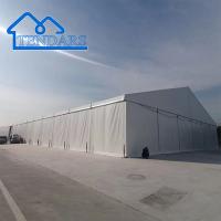 China Commercial Warehouse Storage Tent 60m Span Waterproof PVC Fabric 10 Year Warranty for Industrial Use for sale