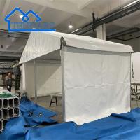 China Aluminum Alloy Temporary Warehouse Tent 3-60m Width Range with 850g PVC Roof & 650g Sidewall Fabric for sale