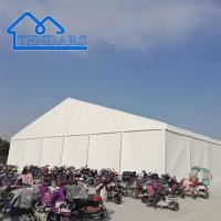China Heavy Duty Outdoor Warehouse Storage Tent 60m Span Width with 850g/sqm PVC Fabric and 5-Year Warranty for sale