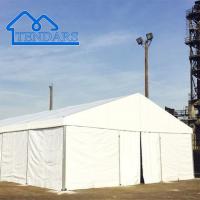 China Aluminum Alloy Temporary Warehouse Tent 3-60m Width Range with 850g PVC Roof & 650g Sidewall Fabric for sale