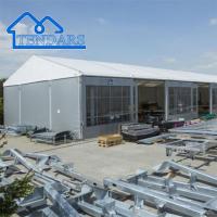 China Heavy Duty Prefabricated Aluminum Frame Warehouse Storage Tent 6m to 20m Width for sale