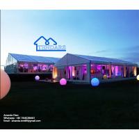 China Luxury White Party Marquee Tents 3-60m Width with 850g PVC Fabric and Aluminum Frame for Events for sale