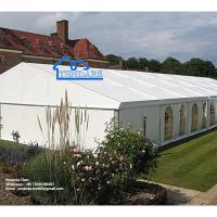 China Outdoor Party Marquee Tent 8m-10m Width Fire Retardant PVC Walls 100km/hr Wind Resistance for sale
