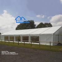 China Acrylic PVC Roof Wedding Marquee Tent 10m-25m Span SGS M2 Certified Heavy Duty Waterproof for sale