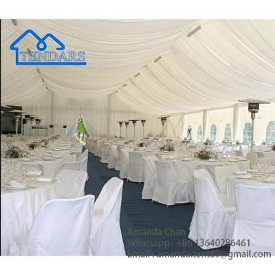 China Custom White Gray Transparent Large Party Marquee Tent 3m to 60m Wide PVC Canopy for sale