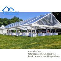 China Custom Party Marquee Tent 500 People Aluminum Frame PVC Fabric Waterproof Fire Retardant 3-50m Width for sale