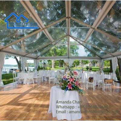 China Custom Clear PVC Party Tent 3-40m Width with 100km/h Wind Resistance for Weddings and Outdoor Events for sale