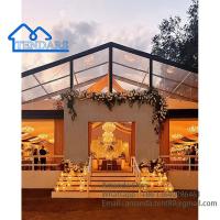 China Soundproof White Party Marquee Tent with 3-50m Span Width and Hard Pressed Extruded Aluminum Frame Structure for sale