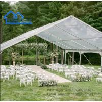 China Soundproof White Party Marquee Tent with 3-50m Span Width and Hard Pressed Extruded Aluminum Frame Structure for sale