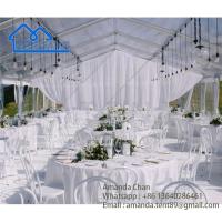 China Custom Party Marquee Tent 500 People Aluminum Frame PVC Fabric Waterproof Fire Retardant 3-50m Width for sale