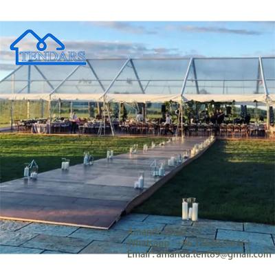 China Wind-Resistant Aluminum Clear Span Party Tent 3-50m Width Double-Layer Roof Canopy for sale