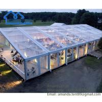 China Custom Party Marquee Tent 500 People Aluminum Frame PVC Fabric Waterproof Fire Retardant 3-50m Width for sale