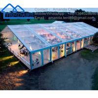 China Custom Size Transparent PVC Aluminium Alloy Marquee Tent 6m to 50m Width for Wedding Party for sale