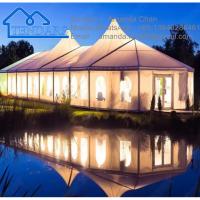 China Custom Event Marquee Tent 15m Aluminum Frame PVC Roof for Wedding Party Warehouse for sale