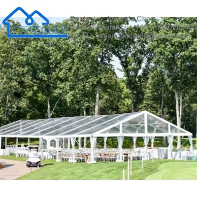 China Custom Size Transparent PVC Aluminium Alloy Marquee Tent 6m to 50m Width for Wedding Party for sale