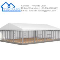 China Customizable Aluminum Frame Wedding Marquee Tent 850gsm PVC Fire Resistant 75kg Snow Load for sale