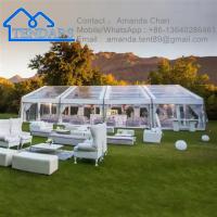 China Aluminum Frame Transparent PVC Coated Waterproof Marquee Tent 3m to 50m Span for sale