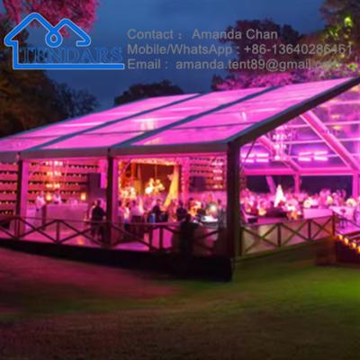 China UV Resistant Clear Roof Party Wedding Tent Transparent Event Marquee 3m to 15m Width for sale