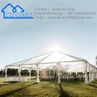China Aluminum Frame Transparent PVC Coated Waterproof Marquee Tent 3m to 50m Span for sale