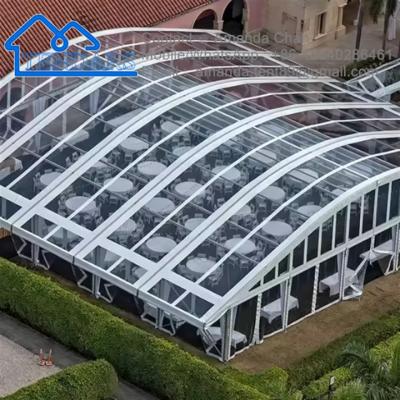 China Custom Transparent Wedding Party Tent Event Marquee 6m to 50m Width Aluminum Frame for sale
