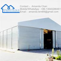 China Heavy Duty Aluminum Frame Large Waterproof Fireproof Self Cleaning Outside Storage Tent 10m Span for sale