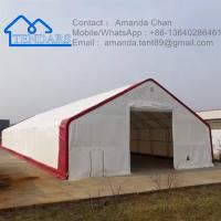 China Drive Through Waterproof Storage Tent White PVC Aluminum Warehouse Tent 3m to 60m Width for sale
