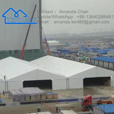 China Large Capacity Heavy Duty Aluminum Alloy Warehouse Waterproof Tent 3m to 50m Span for sale