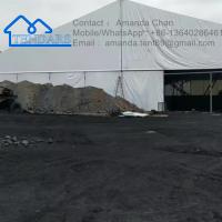 China Heavy Duty Aluminum Clear Span Storage Tent 750-850g/m² PVC Cover 10-15 Year Lifespan Waterproof Fire Retardant for sale