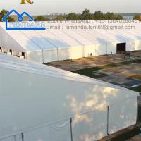 China Heavy Duty Aluminum Clear Span Storage Tent 750-850g/m² PVC Cover 10-15 Year Lifespan Waterproof Fire Retardant for sale
