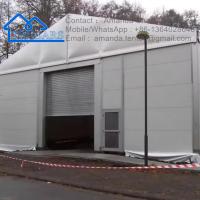 China Heavy Duty Aluminum Clear Span Storage Tent 750-850g/m² PVC Cover 10-15 Year Lifespan Waterproof Fire Retardant for sale