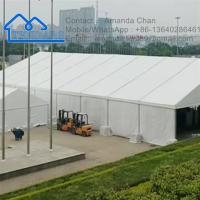 China Large Outdoor Storage Warehouse Tent 6-50m Width Waterproof Fireproof Self-Cleaning with 100km/h Wind Resistance for sale