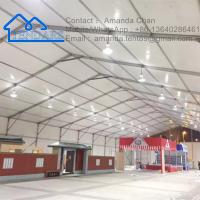 China Large Outdoor Storage Warehouse Tent 6-50m Width Waterproof Fireproof Self-Cleaning with 100km/h Wind Resistance for sale