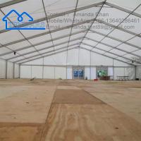 China Large Outdoor Storage Warehouse Tent 6-50m Width Waterproof Fireproof Self-Cleaning with 100km/h Wind Resistance for sale